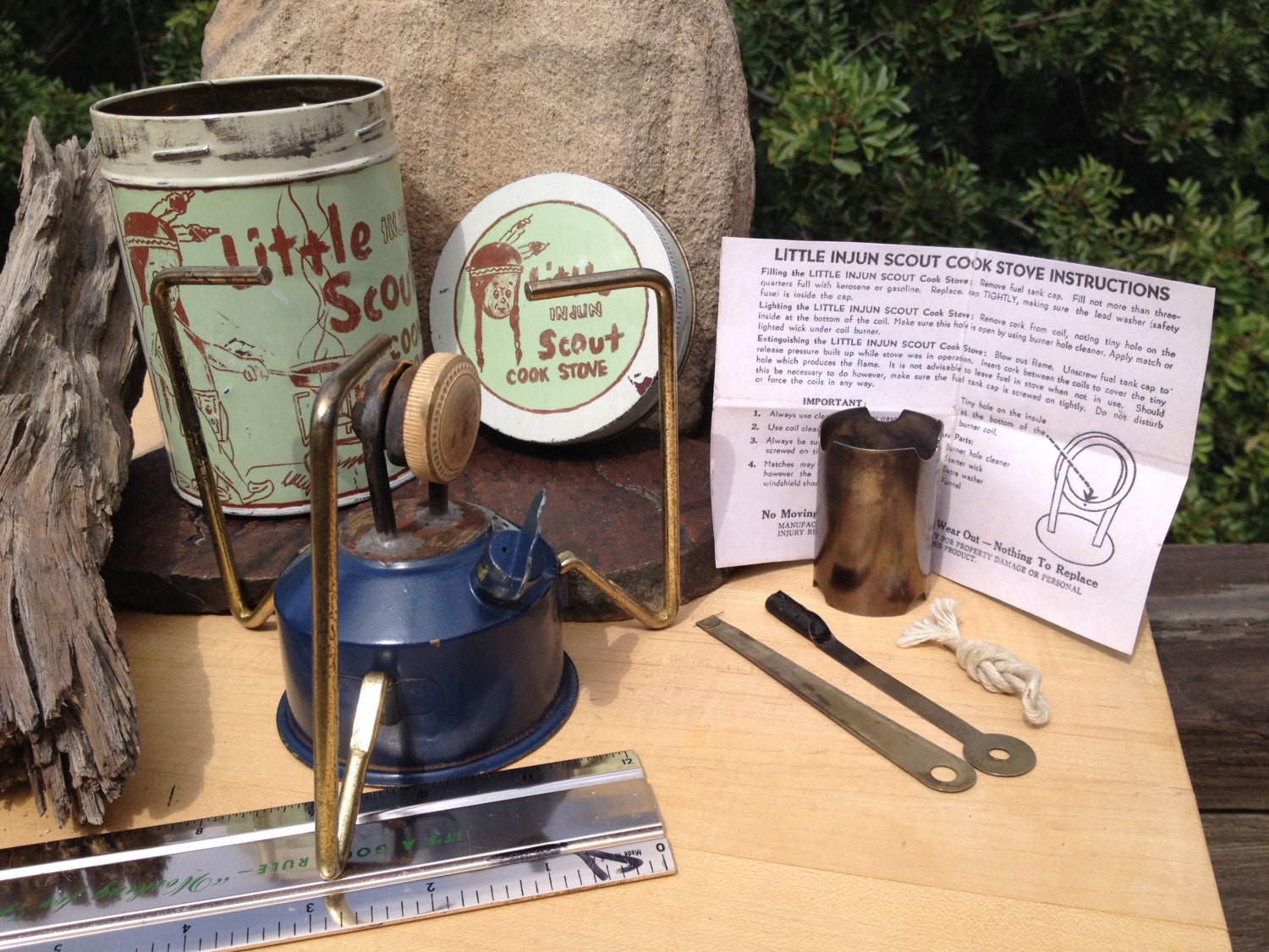 Vintage Camp Stove RARE Little INJUN SCOUT Cook Stove 1950s