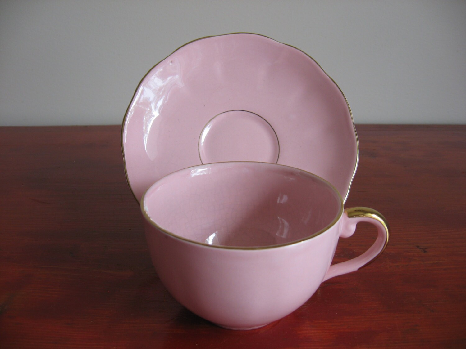Vintage Royal Leighton Ware Tea Cup and Saucer-England