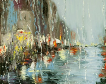 Water reflection art | Etsy