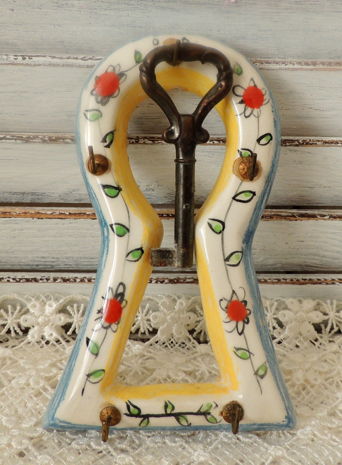 Vintage Key Holder, Swedish Key Holder, Ceramic Key Holder, Stand to ...