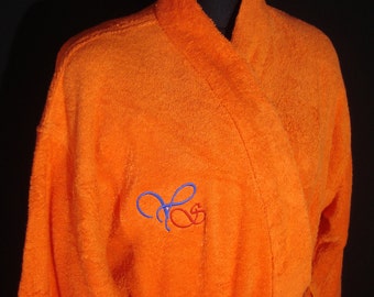 Orange bathrobe | Etsy