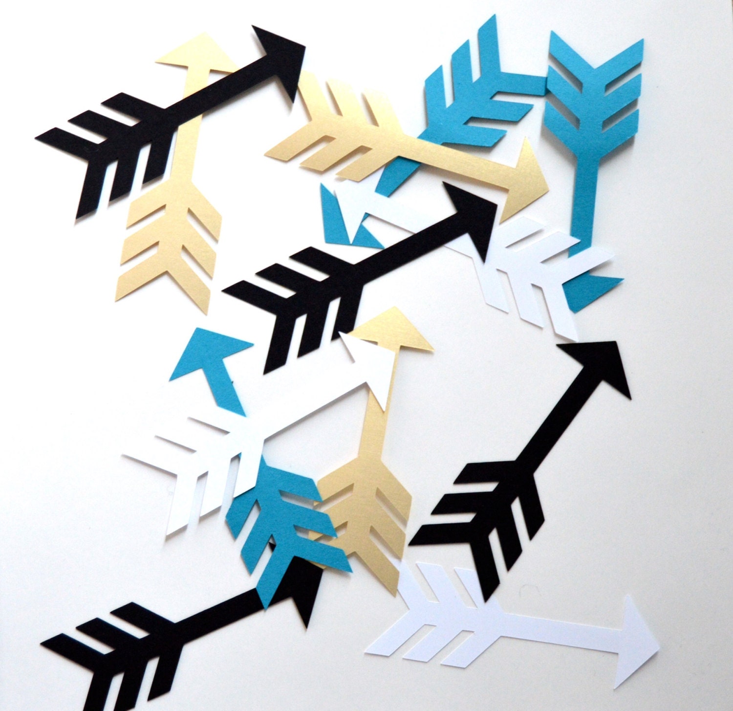 Arrow Confetti and Cut Out Party Embellishments Black