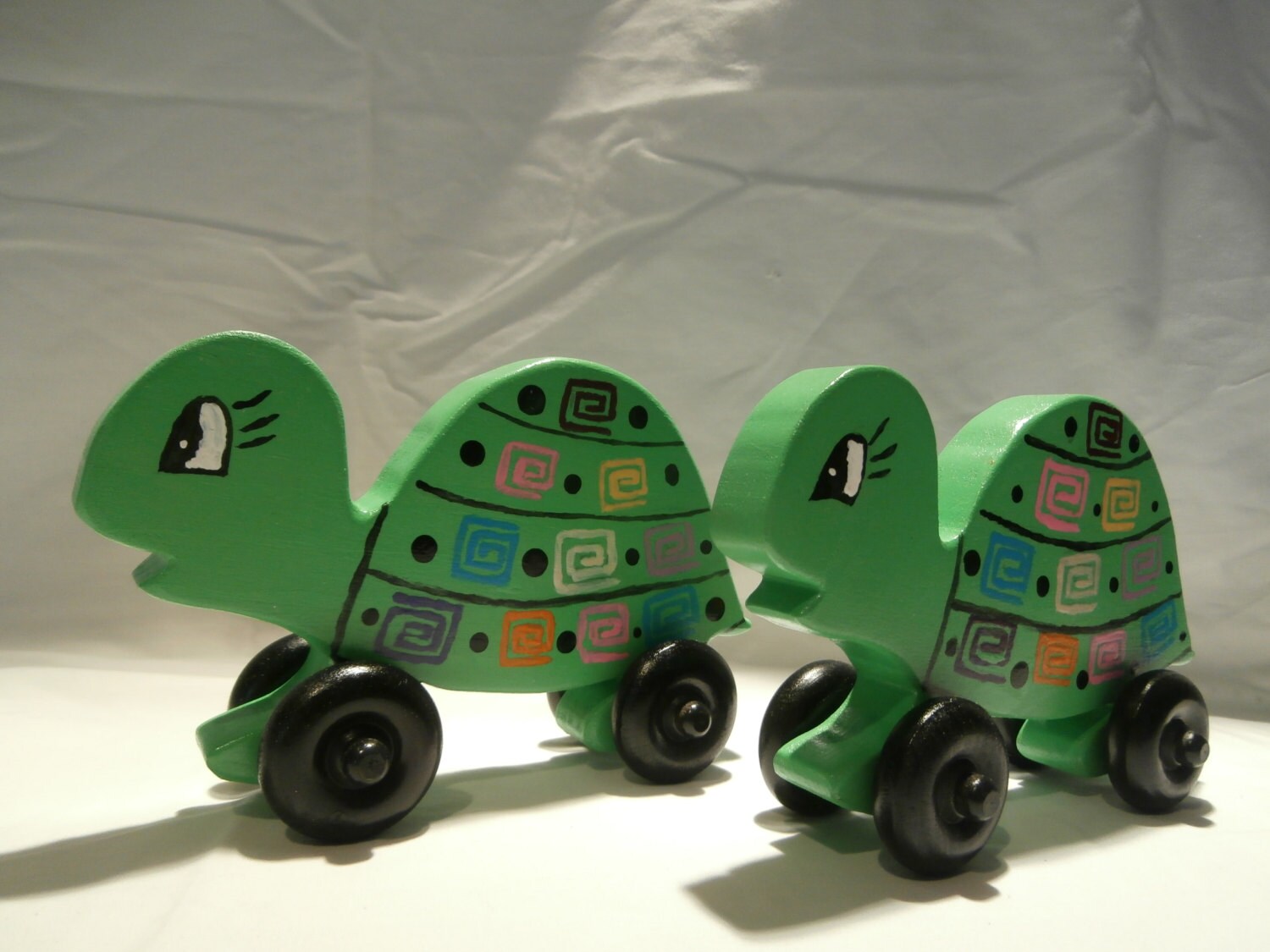 Turtle wooden push pull toys Boys and Girls fun by GmaGpaCrafts