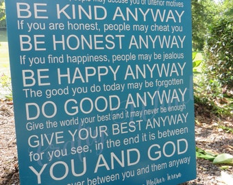 Mother teresa do it anyway | Etsy