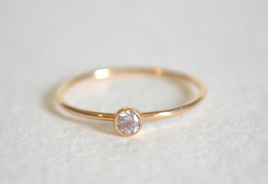 14k Solid Gold Ring Stacking Ring 14k Gold Ring Dainty