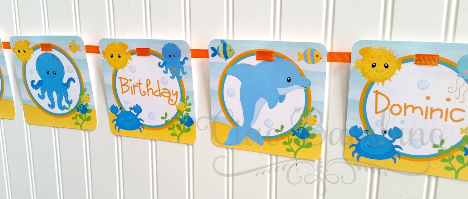 PRINTABLE Under the Sea Birthday Party Invitation / Boys Under