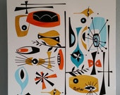 Paintings by George Perrou by TheAtomicNest on Etsy