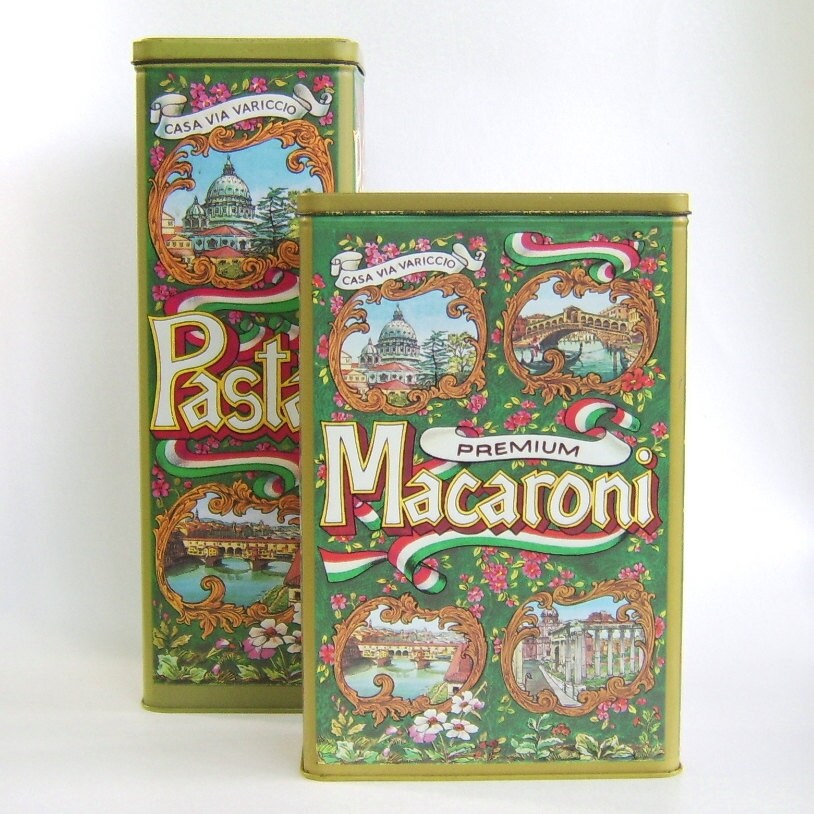 Vintage Spaghetti & Macaroni Pasta Storage Tin Set England – Haute Juice