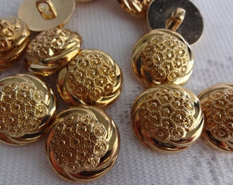 Gold shank buttons | Etsy