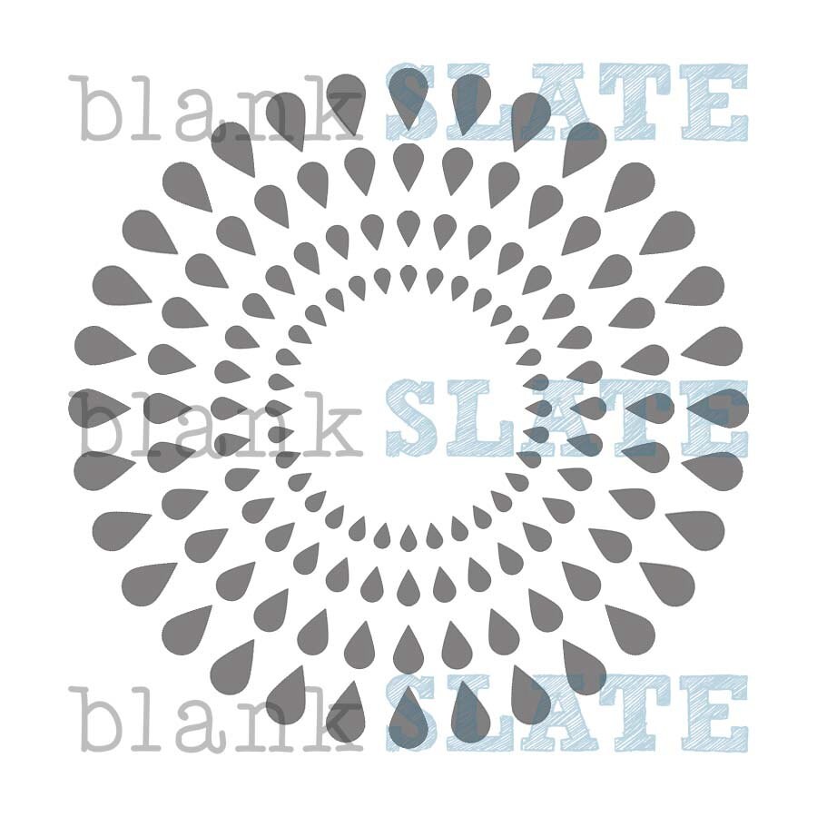 Teardrop Burst Stencil 8x8