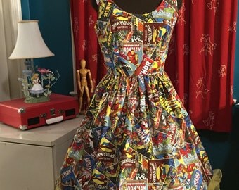 Items similar to Plus Size Comic Book Marvel Dress- Adult Halloween ...