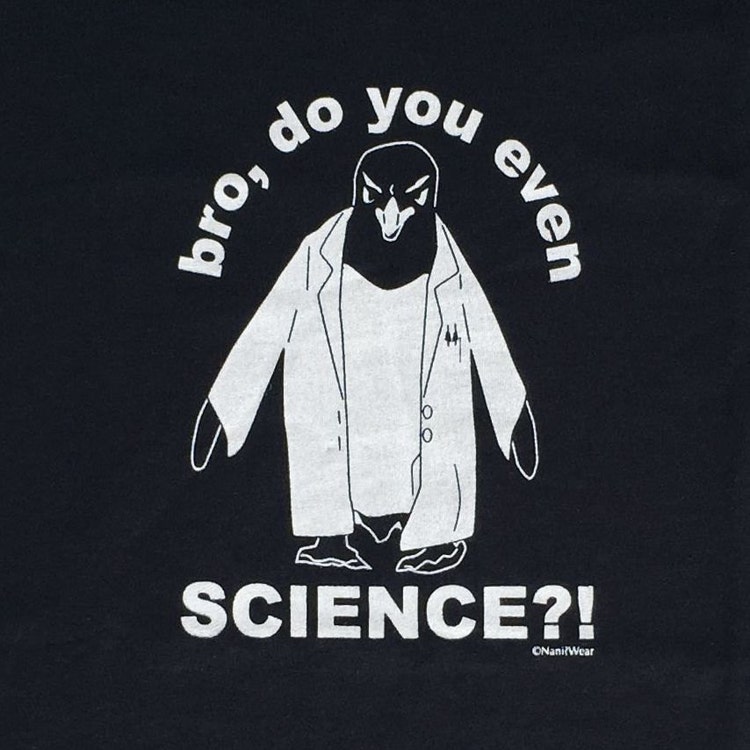 Angry Science Penguin T-Shirt: Bro Do You Even Science by naniwear