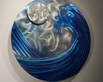 Metal Art Abstract Galaxy Wall Decor Sculpture Painting