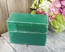 Popular items for painted recipe box on Etsy