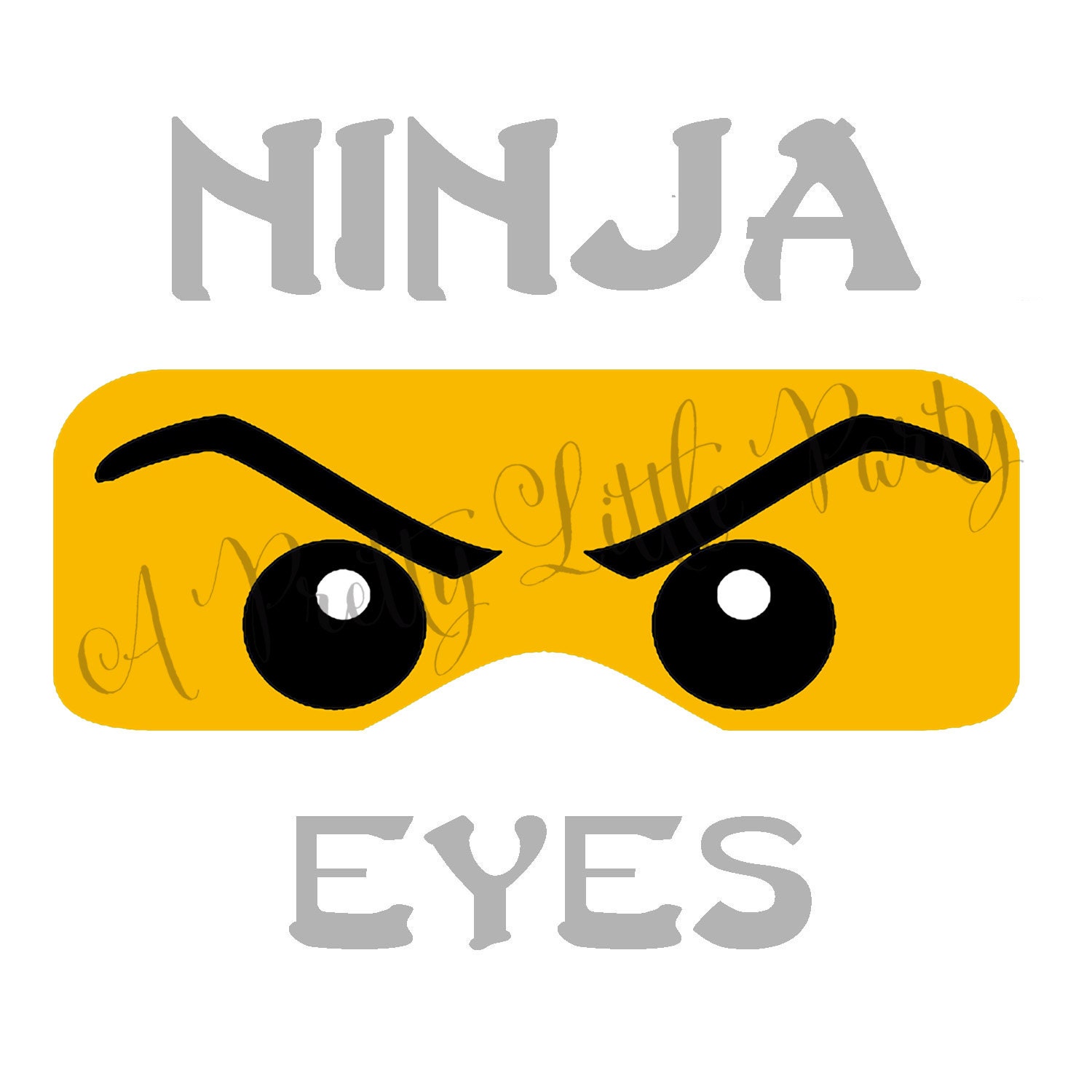 Ninja Eyes Ninja Birthday Ninja Party Supplies INSTANT