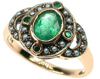 Womens Gold Ruby Ring Antique Ruby Ring 9ct by GTJewellers on Etsy