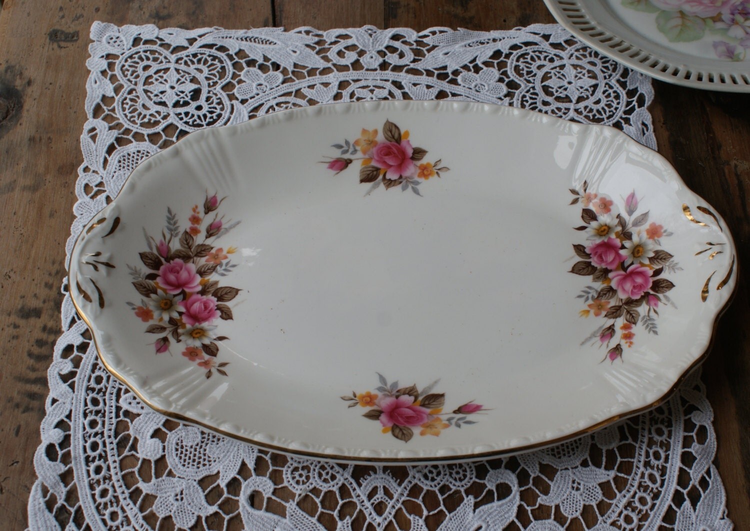 Gem china vintage serving plate – Haute Juice