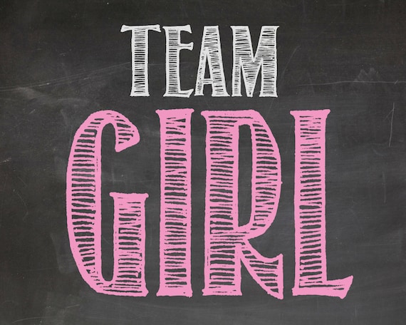Items similar to Team Boy and Team Girl printable files for gender ...