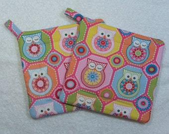 Owl potholders | Etsy