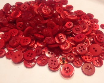 Items similar to 10 piece small acrylic heart button mix, 13 mm (14) on ...