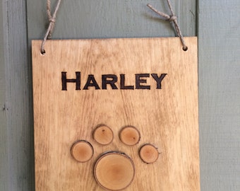 Paw print sign | Etsy