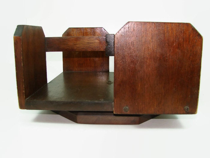 Solid Wood Revolving Bookcase Rotating Book Holder Swivel