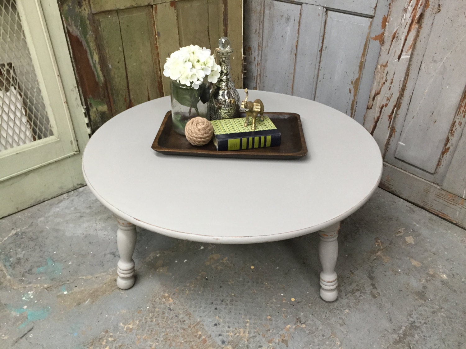 Small Round Coffee Table, Low Coffee Table, Painted Furniture – Haute Juice