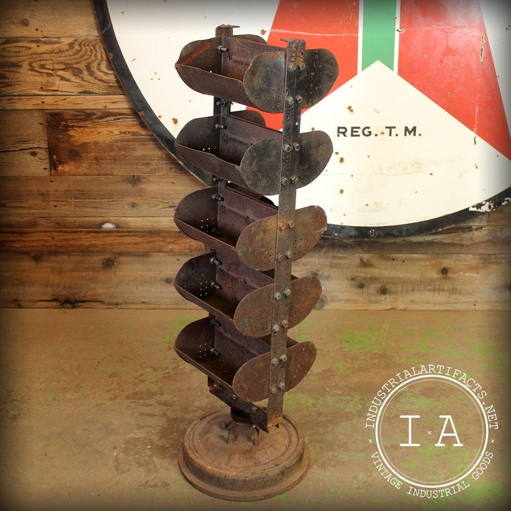 Vintage Industrial Steampunk Handmade Hardware Parts Bin Carousel ...