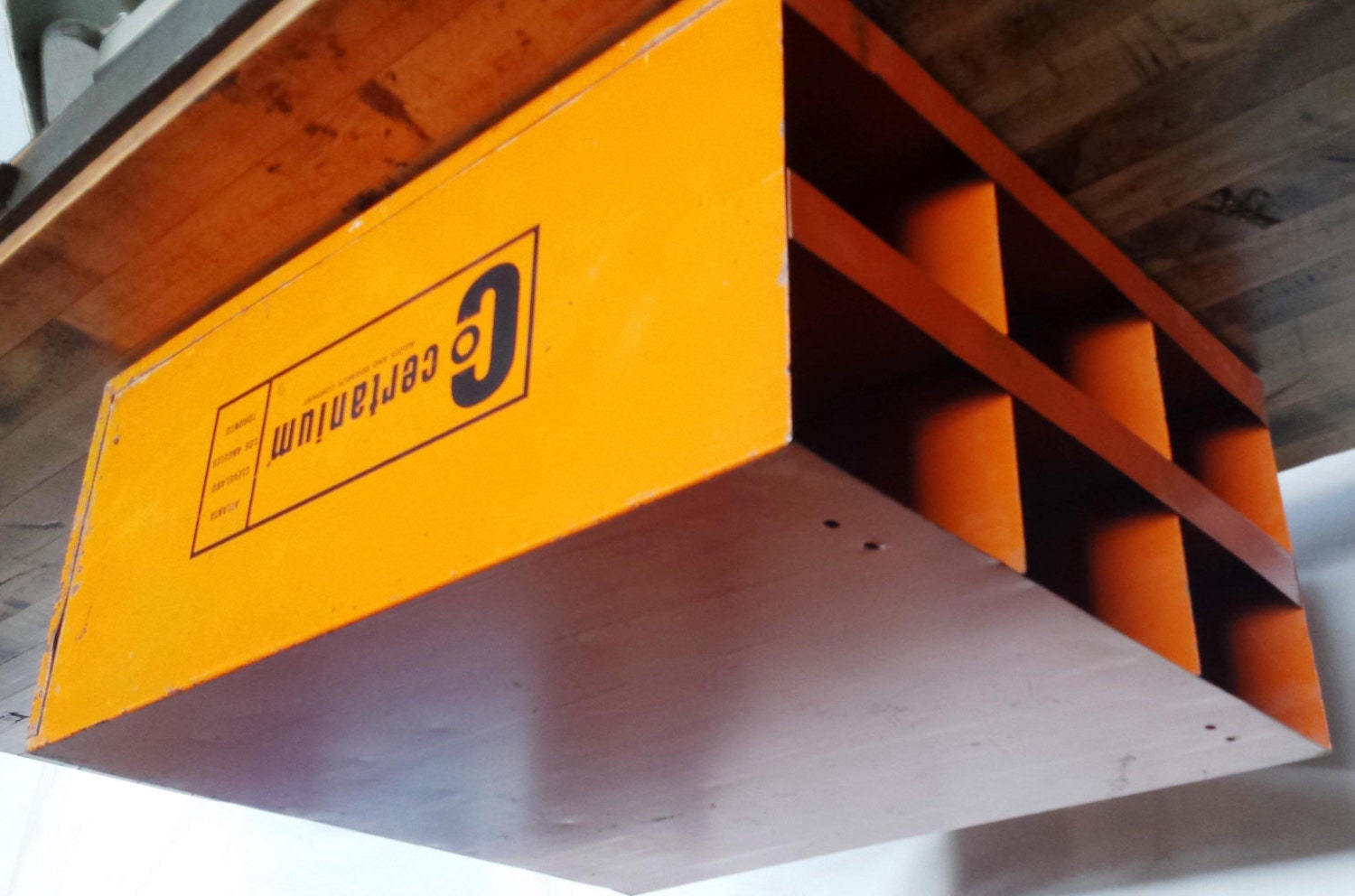 Vintage Orange Steel Table Top Cubby – Haute Juice