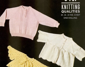 PDF Knitting Pattern Lacy Baby Shawl ROBIN Bambino DK Instant