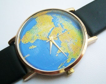 Unique world map watch related items | Etsy