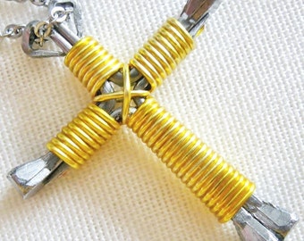 Horseshoe Nail Cross Necklaces by Nailcrosses on Etsy