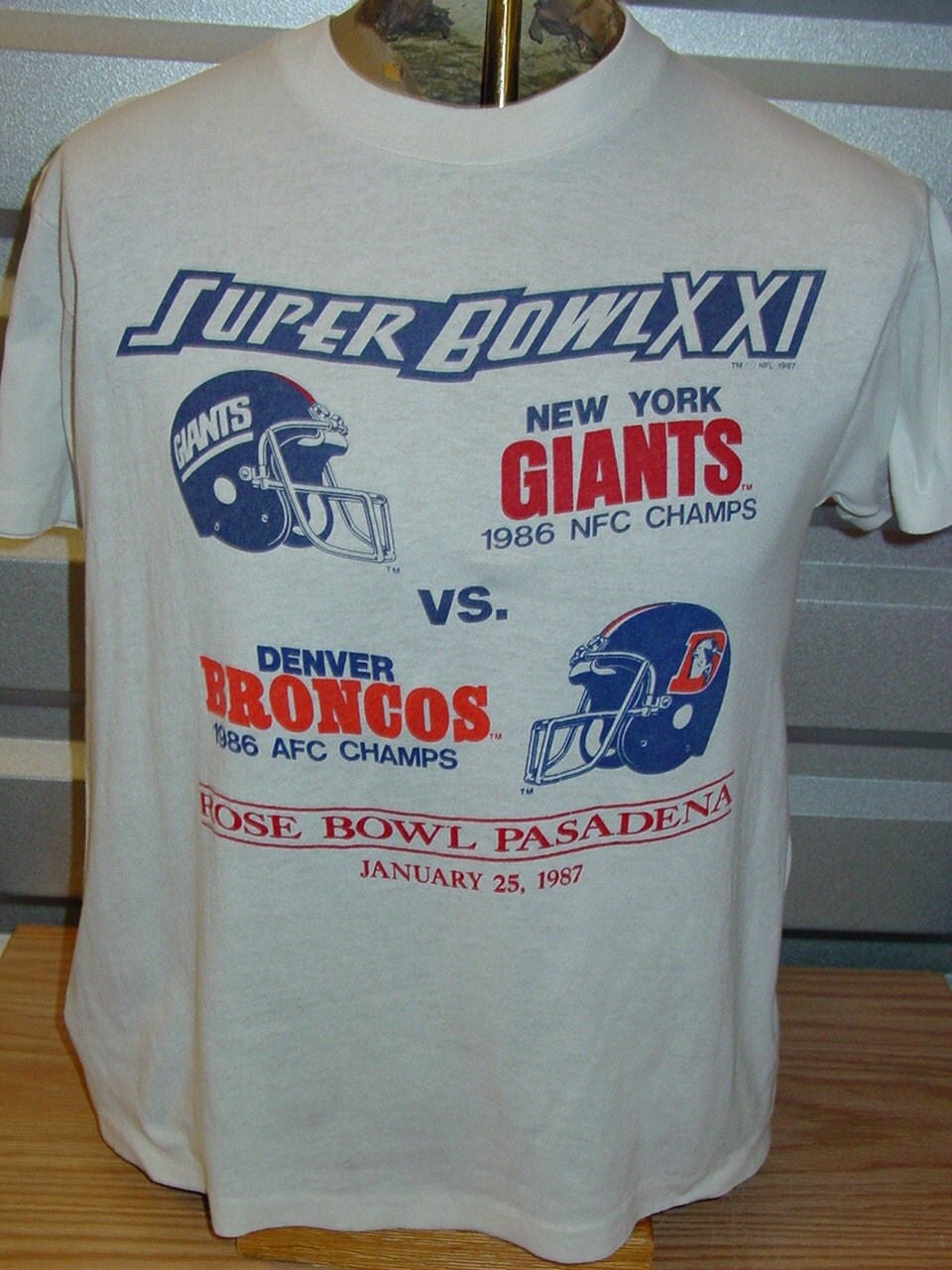 Vintage 1987 Denver Broncos vs New York Giants super bowl t Vintage 1987 Denver Broncos vs New York Giants super bowl t