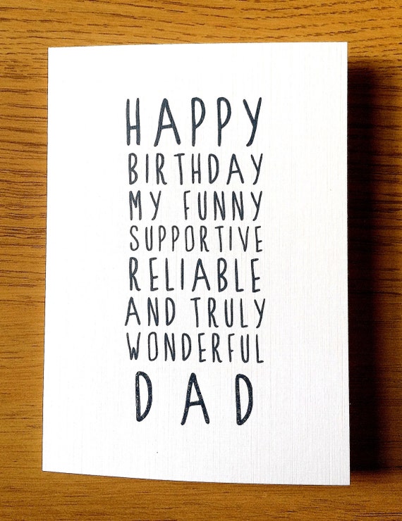 Sweet Description Happy Birthday Dad Card