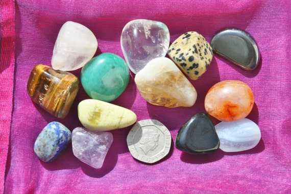 Crystal Divination Lithomancy. Set of 13 by HandmadeFairies