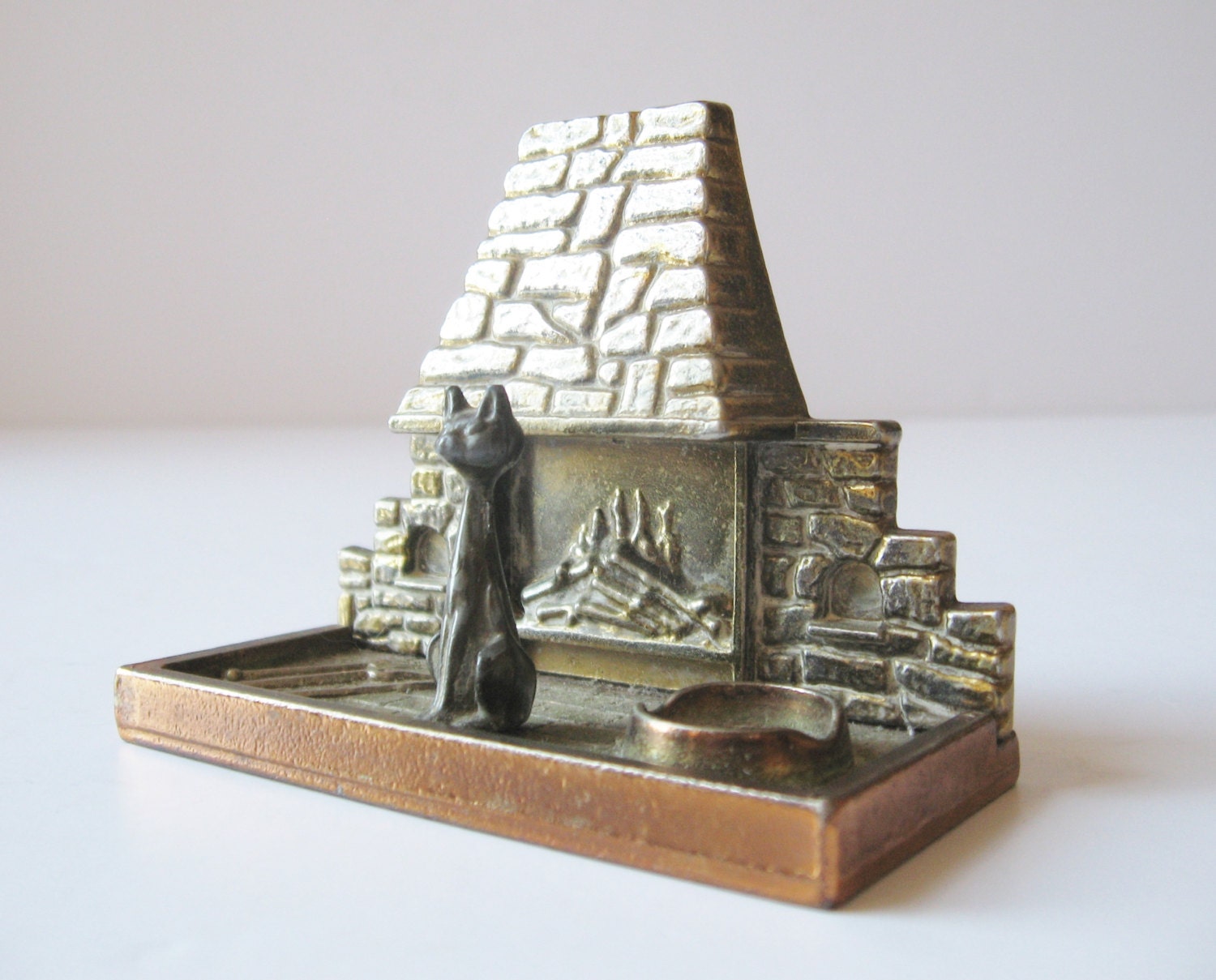 Vintage Fireplace and Cat Metal Miniature – Haute Juice