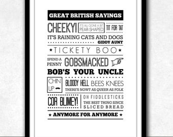 British sayings | Etsy