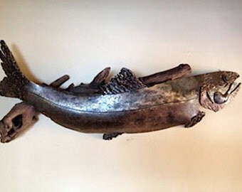 Hammered Iron Fish Art