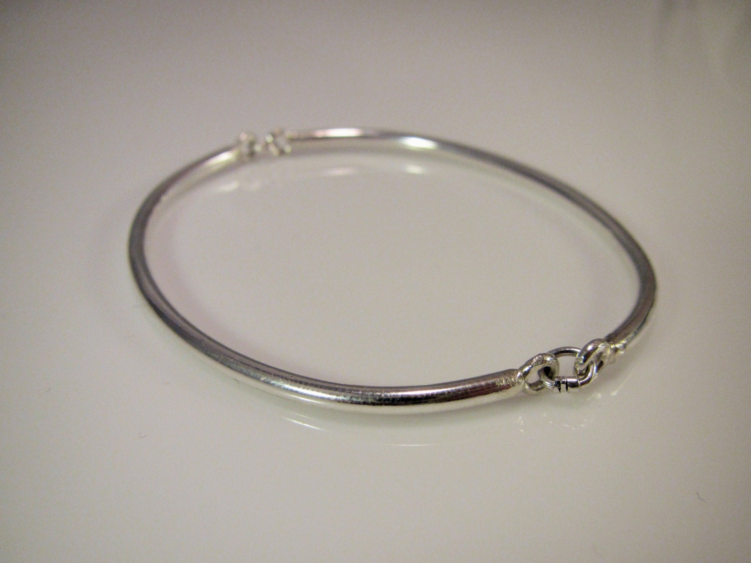 Sterling Silver Discreet Slave Bracelet Permanent Locking