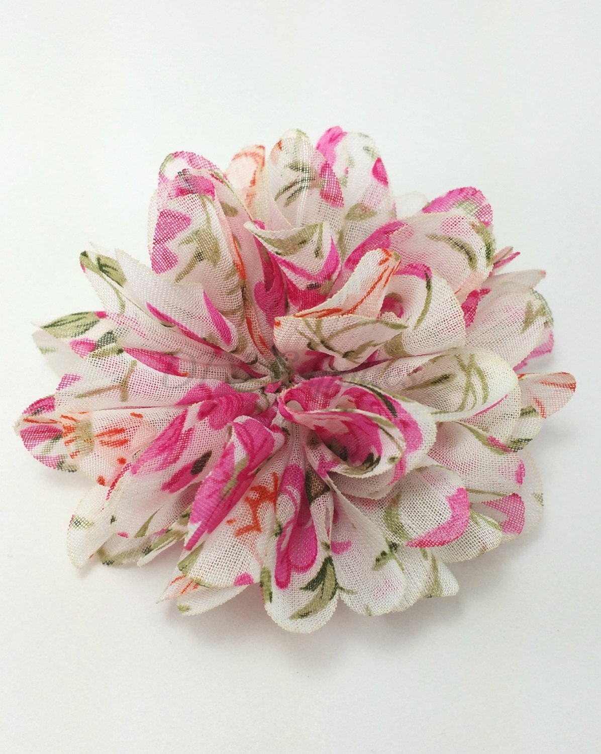 Lynn floral chiffon flower 2.5 inch fabric flower
