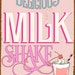 MILKSHAKE SIGN Milkshake SignsVintage style Milkshake