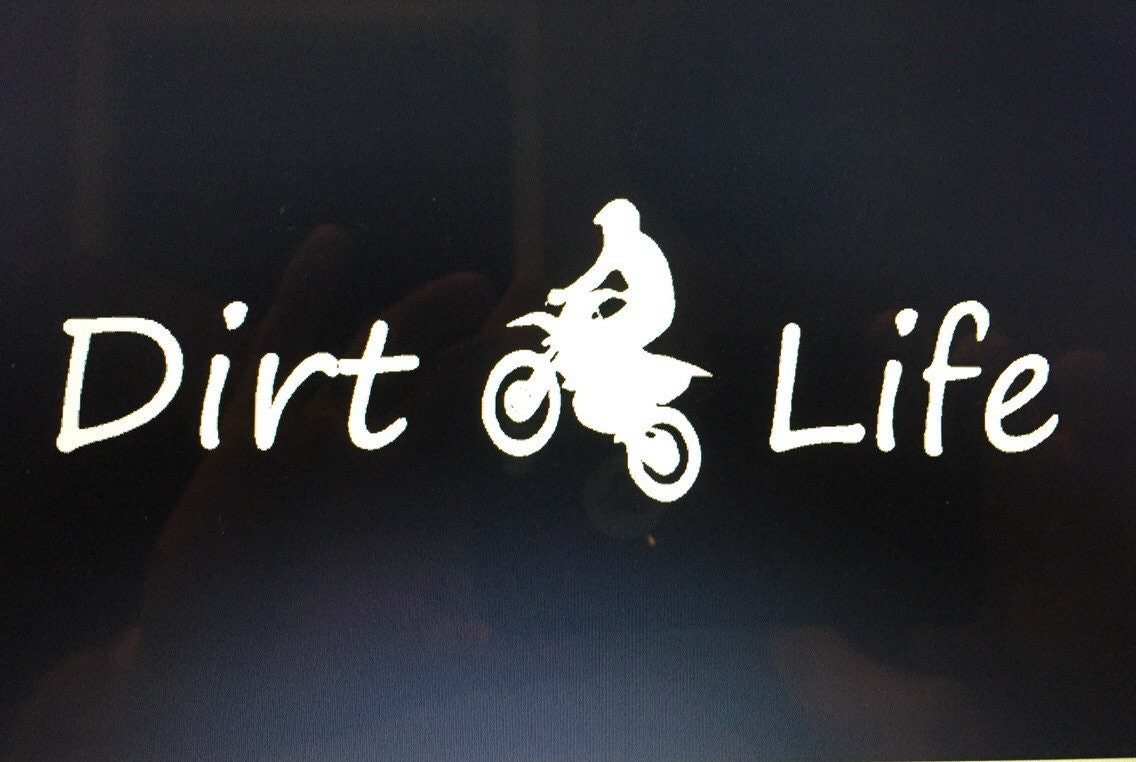 Two 2 Dirt Life Motocross Vinyl Decals Stickers Free