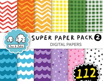 Construction Paper Digital Papers / Backgrounds for Personal
