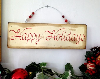 Holiday sign | Etsy