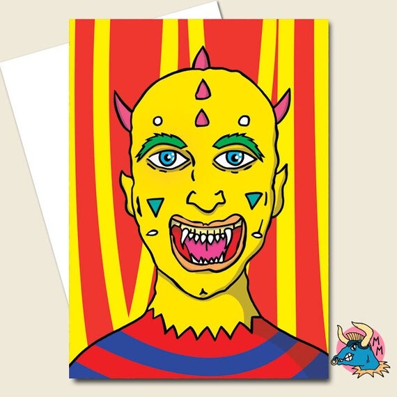 Devil Card Birthday Card Greeting Card Halloween Card Card