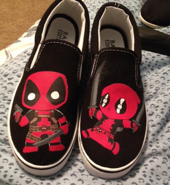 Chibi Deadpool Custom Shoes