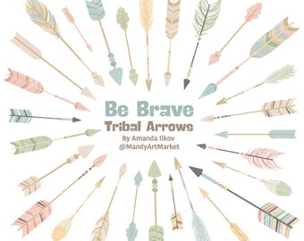 Professional Tribal Arrows Clipart & Vectors in Bohemian