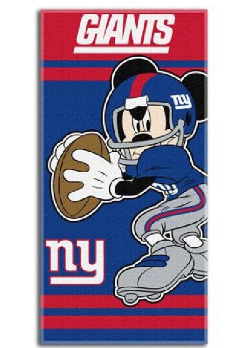 NFL Disney Quarterback Mickey Mouse New York GIANTS Beach