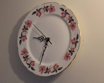 Unique plate wall clock related items | Etsy