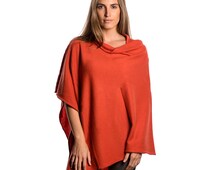 Unique orange poncho related items | Etsy